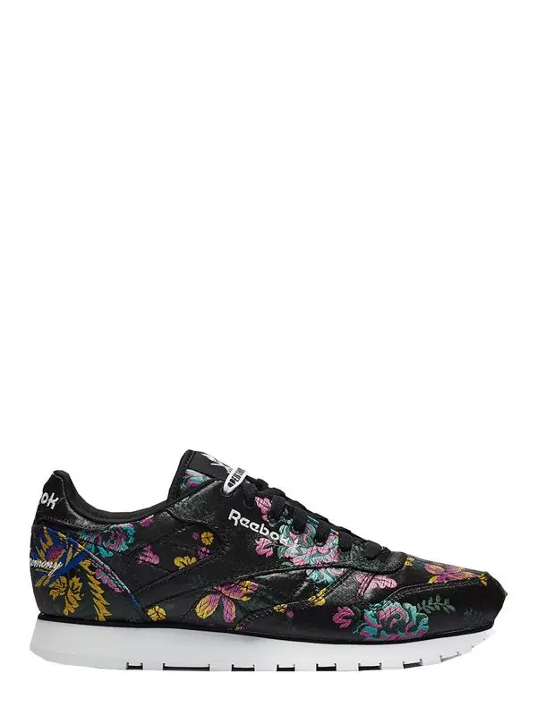 REEBOK Classic Leather Opening Ceremony Floral Satin Sneakers - Black