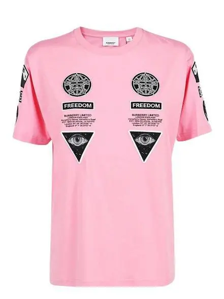 Burberry Cotton T-shirt With Applique - Pink