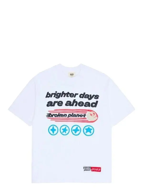 BROKEN PLANET Brighter Days Ahead T-shirt - White