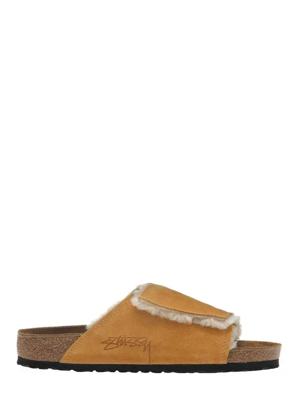 BIRKENSTOCK Solana Shearling Slides - Caramel