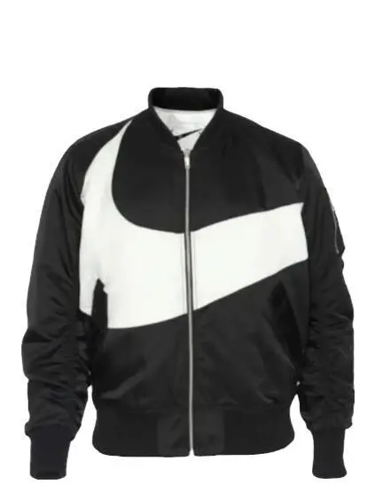 Nike Swoosh Therma Fit Reversible Bomber Jacket - Black/white