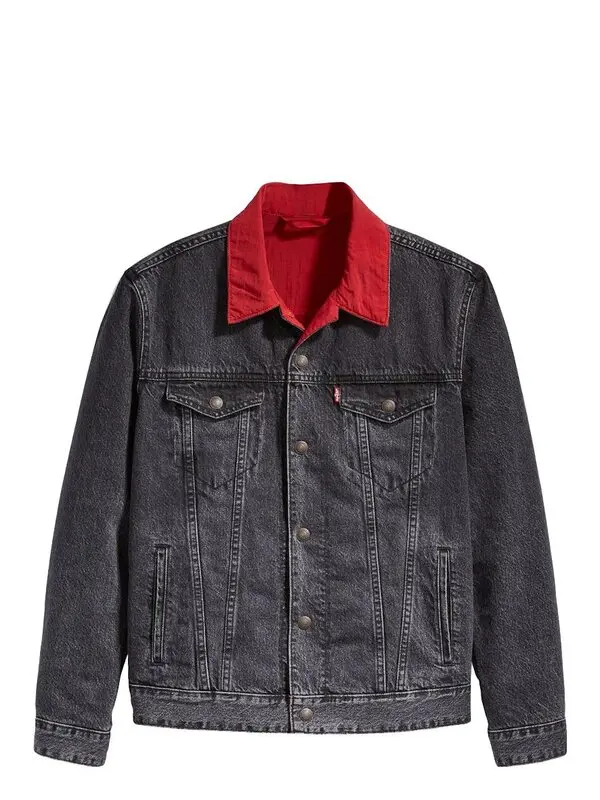 JORDAN X Levis Reversible Trucker Jacket - Black/red