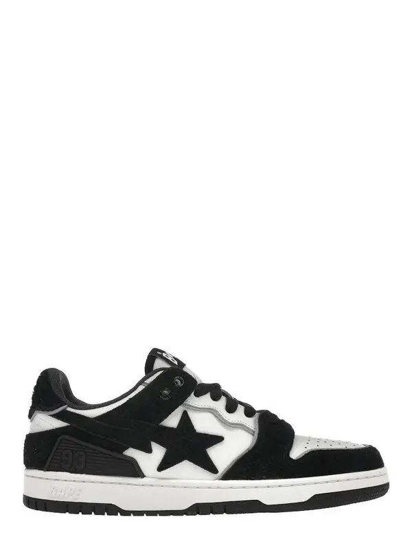 BAPE A Bathing Ape Sk8 Sta Suedein Sneakers - Black/white