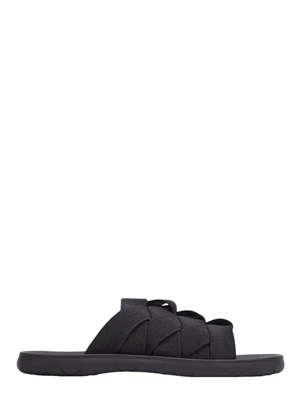 Bottega Veneta Intrecciato Elastic Slides - Black