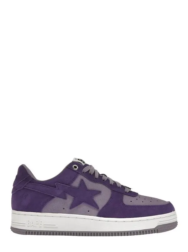 BAPE A Bathing Ape Sta Suede Sneakers - Purple/grape/white