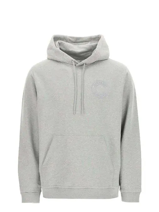 Burberry Letter Graphic Appliqué Hoodie - Pale Grey Melange