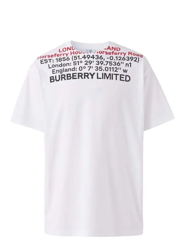 Burberry Locationprint T-shirt - White/black/red