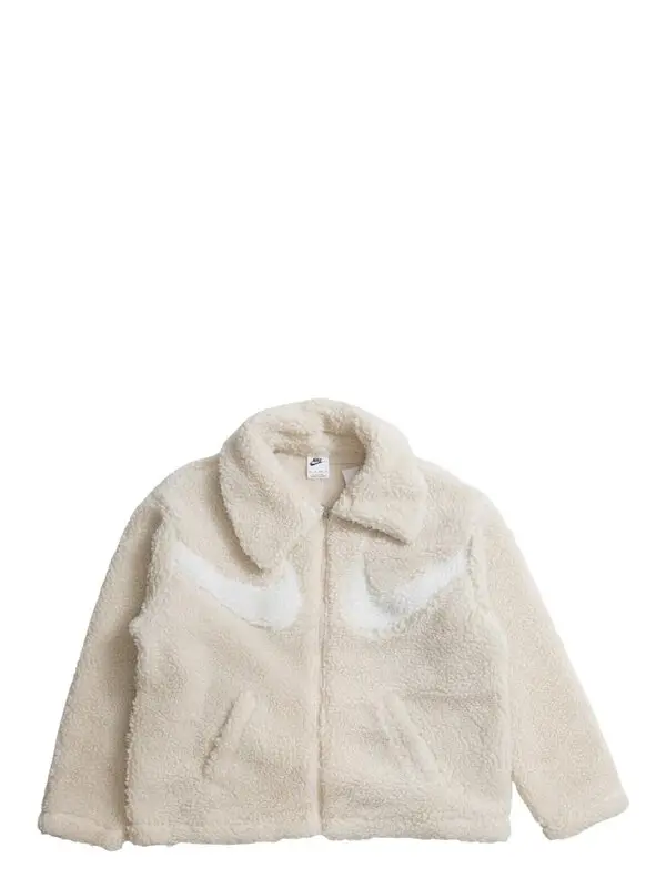 Nike Sherpa Full-zip Jacket - Beige/white