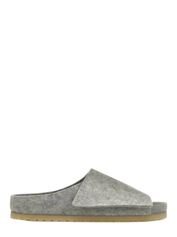 BIRKENSTOCK Los Feliz Wool Felt Slides - Cement Melange