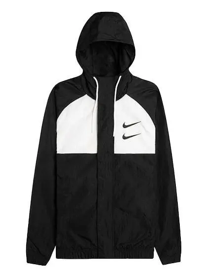 Nike Swoosh Hd Woven Jacket - Black/white/particle Grey
