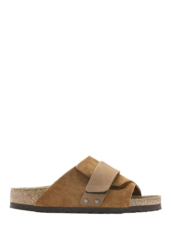 BIRKENSTOCK Kyoto Nubuck Suede Slides - Mink