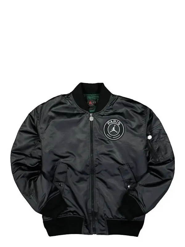 JORDAN X Paris Saintgermain Ma1 Bomber Jacket - Black/pine Green
