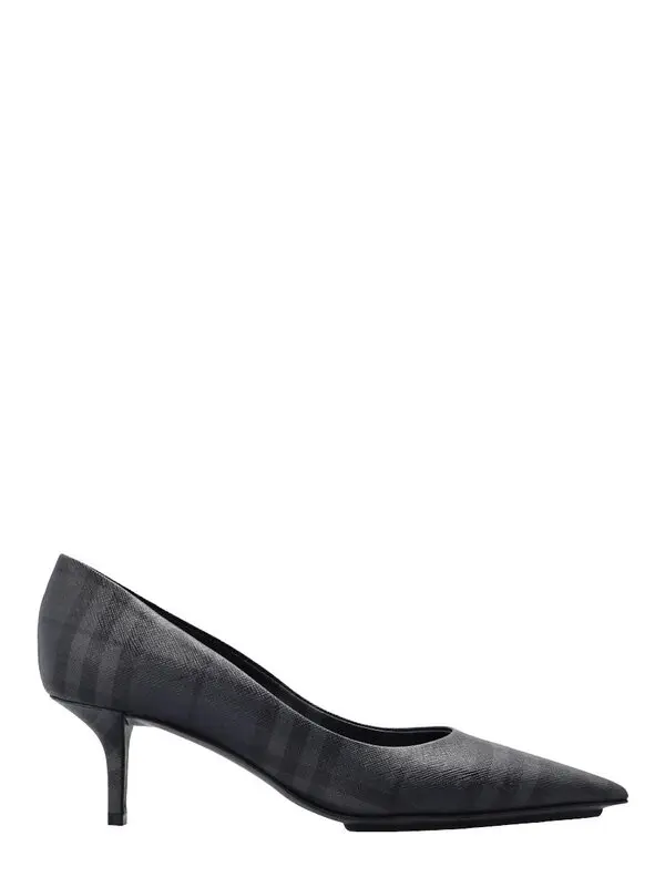 Burberry Checked 55mm Pumps - Black/grey