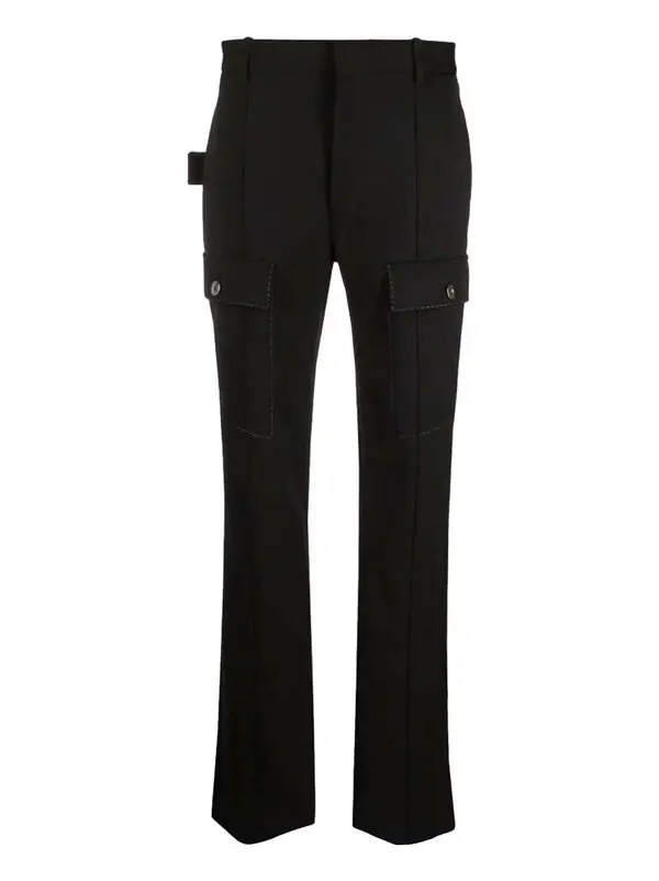 Bottega Veneta High-waisted Wool Trousers - Black