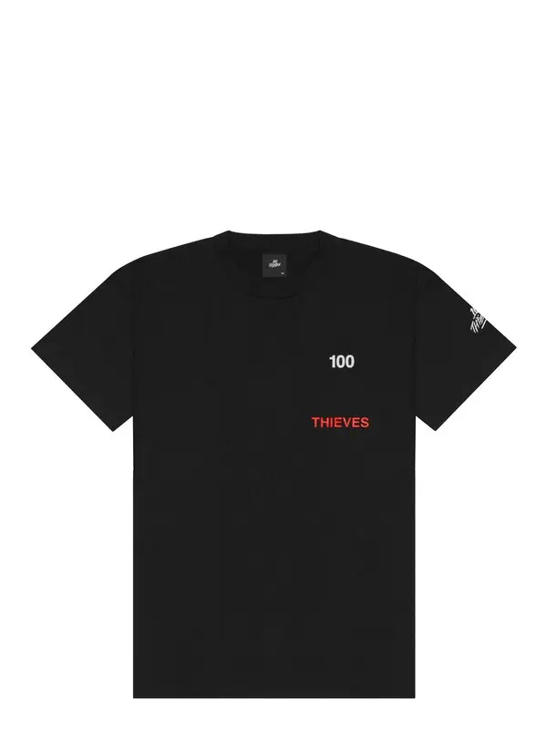 100 THIEVES Numbers T-shirt - Black