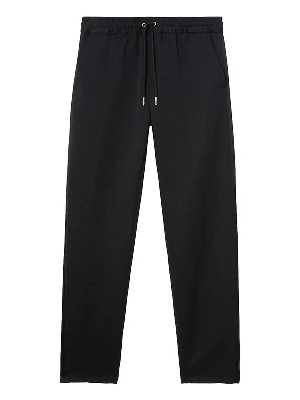 Burberry Linen Cotton Blend Sweatpants - Black