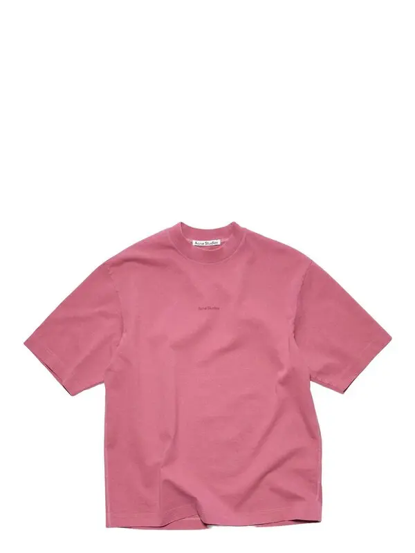 Acne Studios Contrast Stamped Logo T-shirt - Old Pink