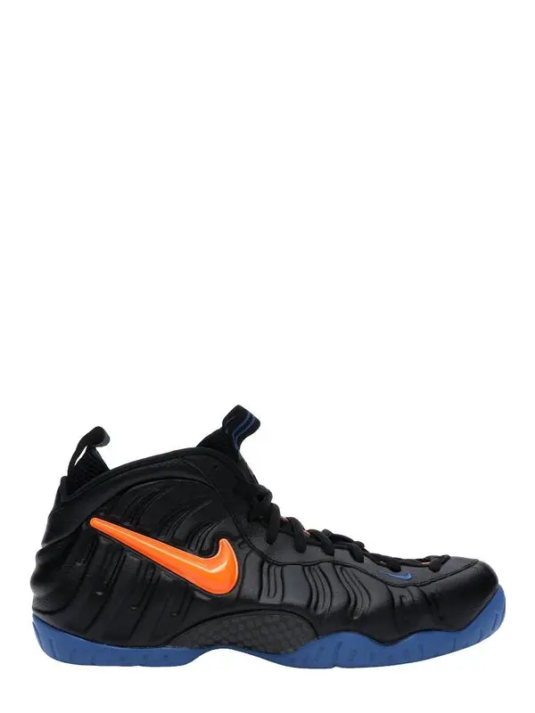 Nike Foamposite Pro Knicks Sneakers - Black/total Orange/battle Blue