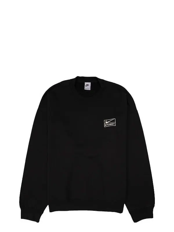 Nike X Stussy Wash Crew Fleece - Black