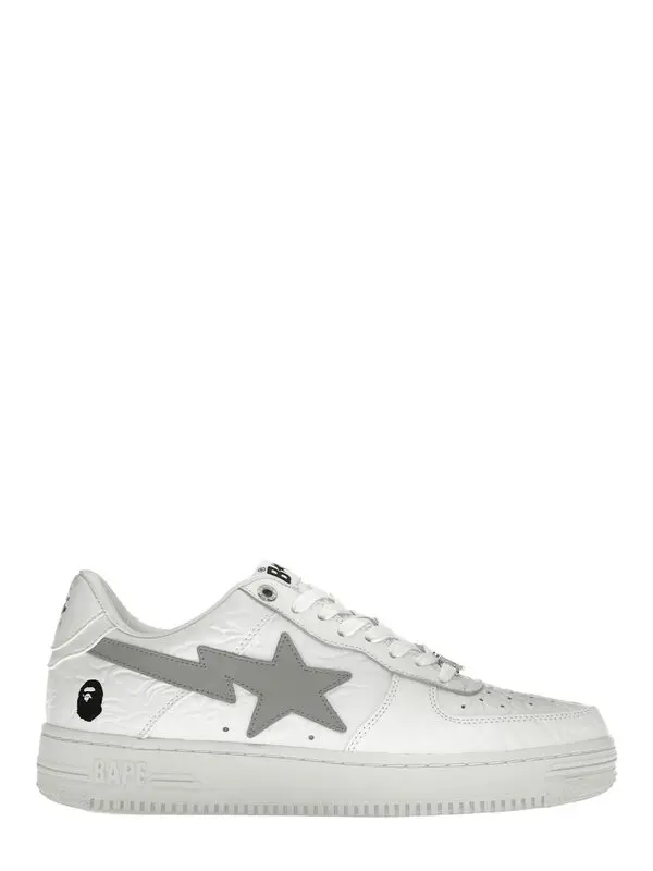 BAPE A Bathing Ape Sta Low #3 Line Camoin Sneaker - White/grey