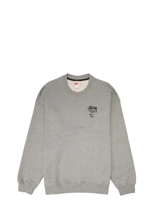 Nike X Stussy International Crewneck Sweatshirt - Heather Grey