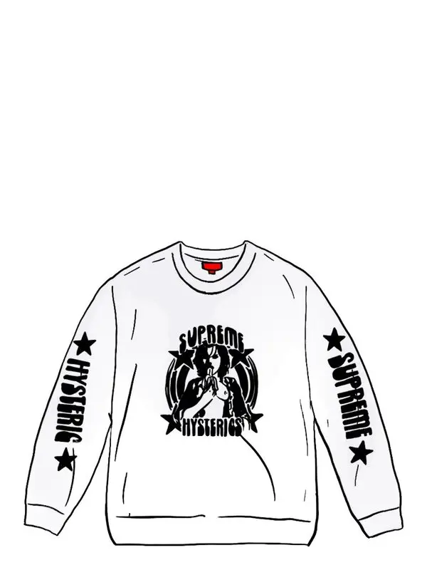Supreme Hysteric Glamour Long Sleeve Tee Shirt - White