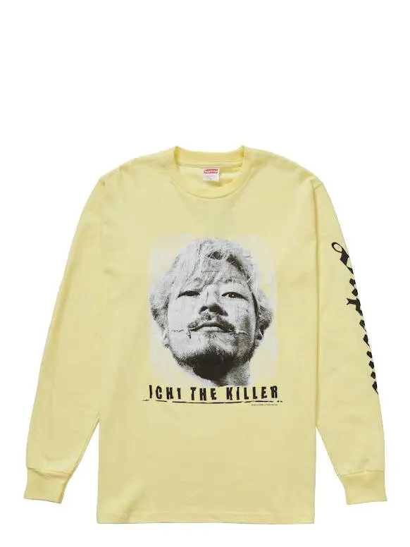 Supreme Ichi The Killer Long Sleeve Tee Shirt - Pale Yellow