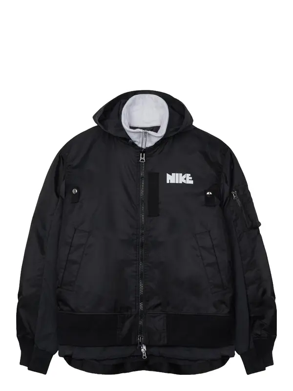 Nike X Sacai Layered Bomber Jacket - Black (womens)
