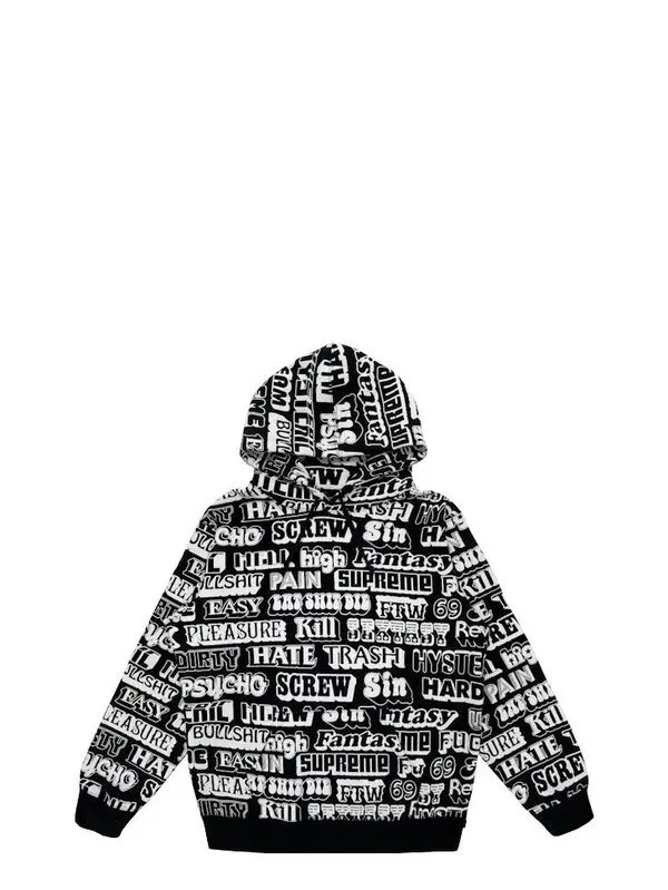 Supreme Hysteric Glamour Text Hoodie - Black