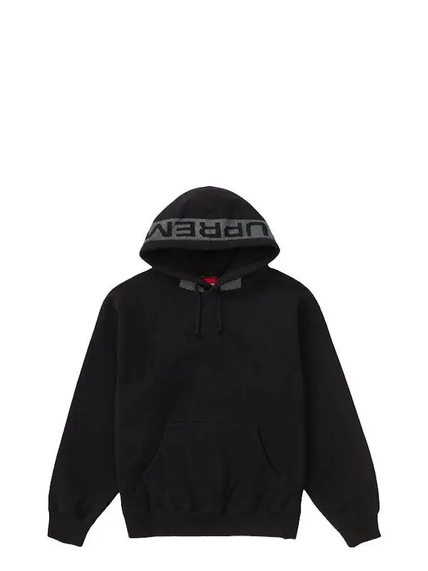 Supreme Jacquard Stripe Hooded Sweatshirt - Black