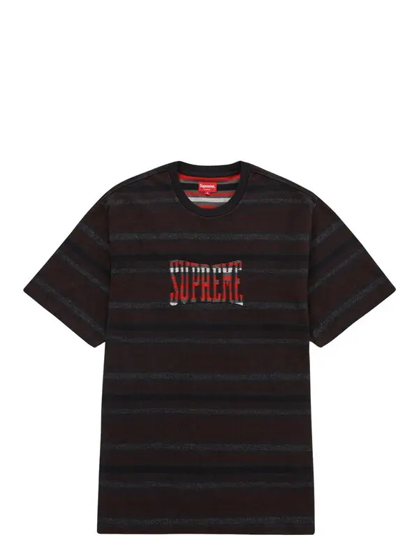 Supreme Inverted Stripe Short Sleeve Top - Black