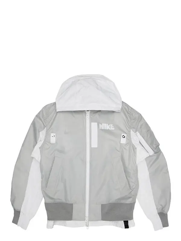 Nike X Sacai Layered Bomber Jacket - Grey Fog