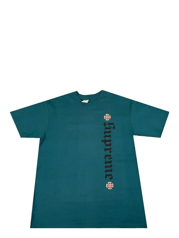 Supreme Independent Old English Tee Shirt - Dark Slate