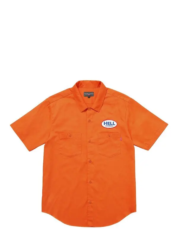 Supreme Hysteric Glamour Short Sleeve Work Shirt - Orange