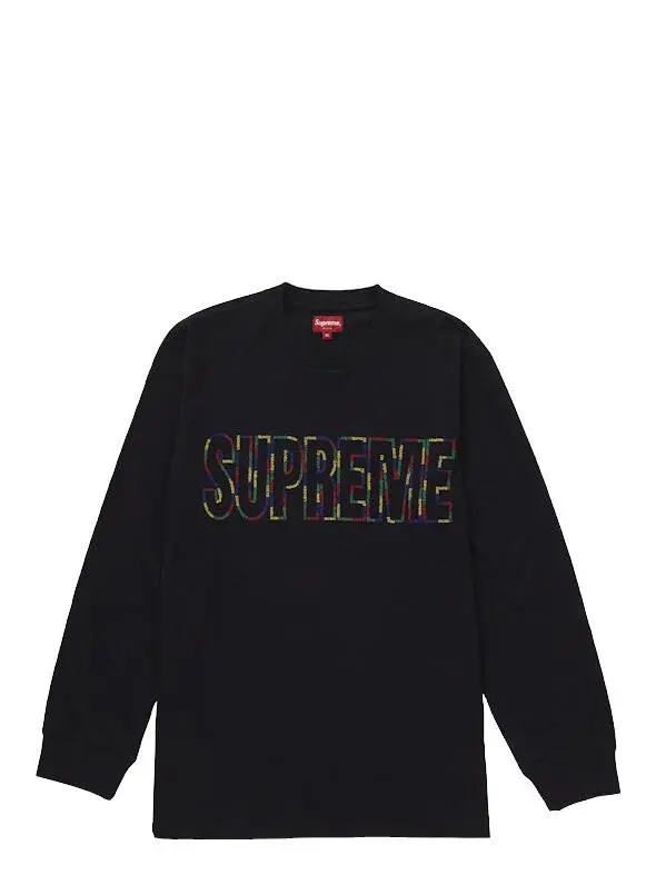 Supreme International Long Sleeve Tee Shirt - Black