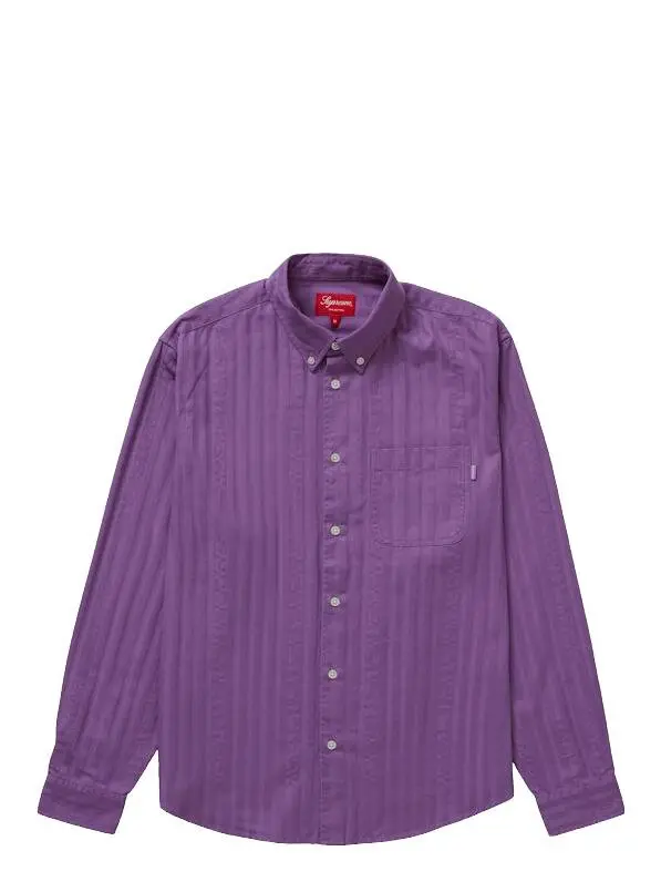 Supreme Jacquard Stripe Twill Shirt - Dusty Purple