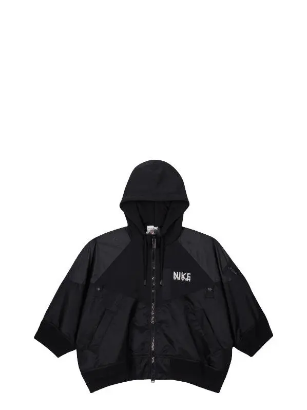 Nike X Sacai Full Zip Hooded Jacket - Black