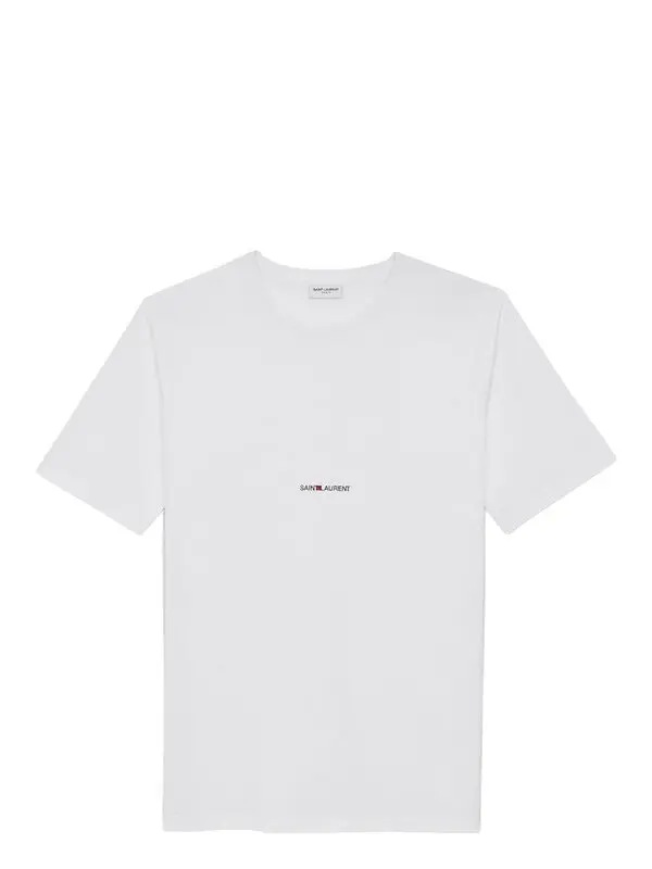 Saint Laurent Basic Logo T-shirt - White
