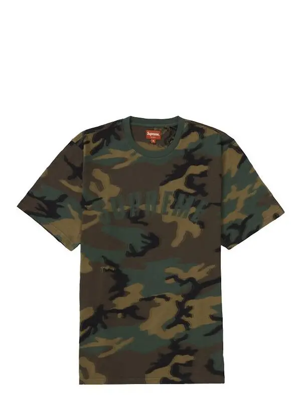Supreme Intarsia Camo Short Sleeve Top - Woodland Camo