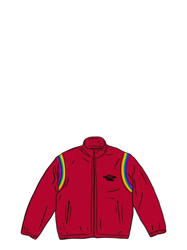 Supreme Hysteric Glamour Velour Track Jacket - Dusty Red