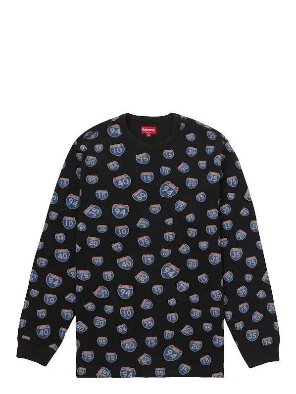 Supreme Interstate Waffle Thermal - Black