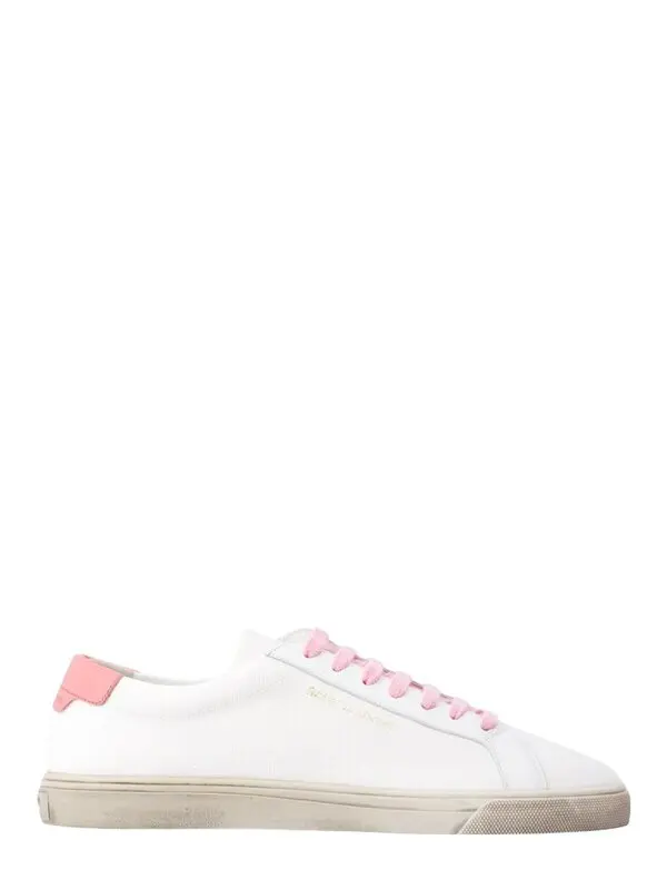Saint Laurent Andy Low Sneakers - White/pink