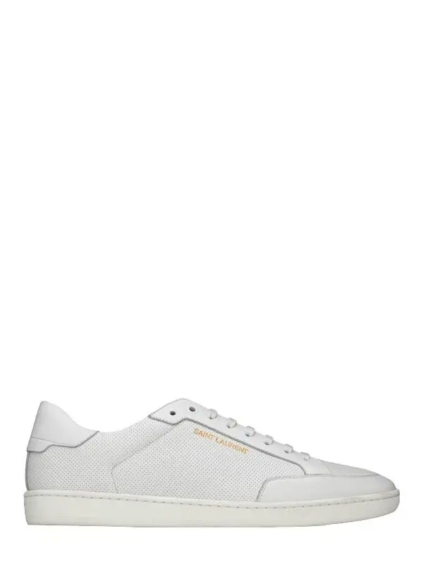 Saint Laurent Court Classic Sl/10 Perforated Sneakers - White