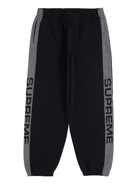 Supreme Jacquard Stripe Sweatpant - Black