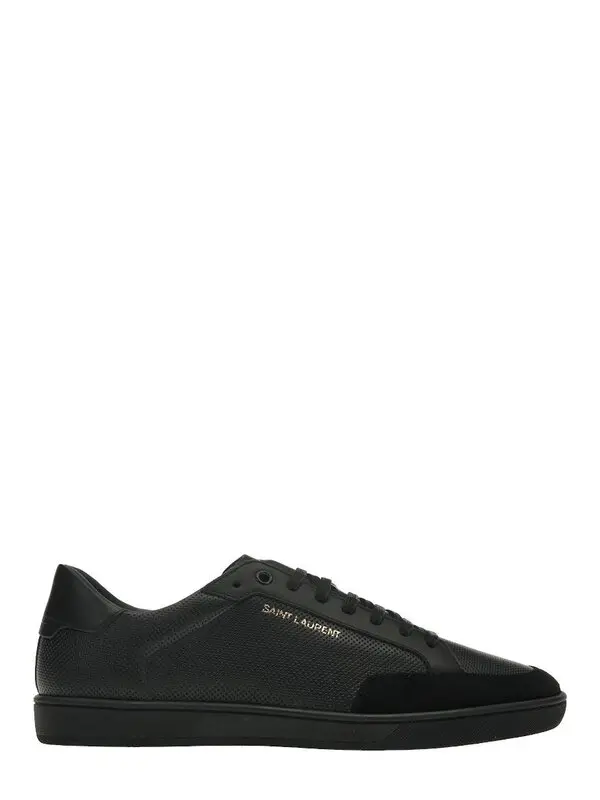 Saint Laurent Court Classic Sl/10 Perforated Sneakers - Black