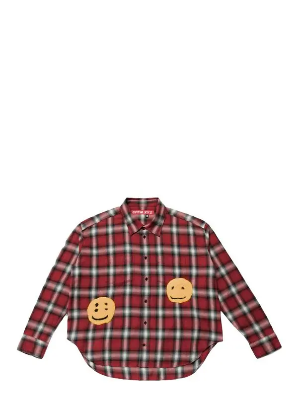 CACTUS PLANT FLEA MARKET Double Vision Check Shirt - Red