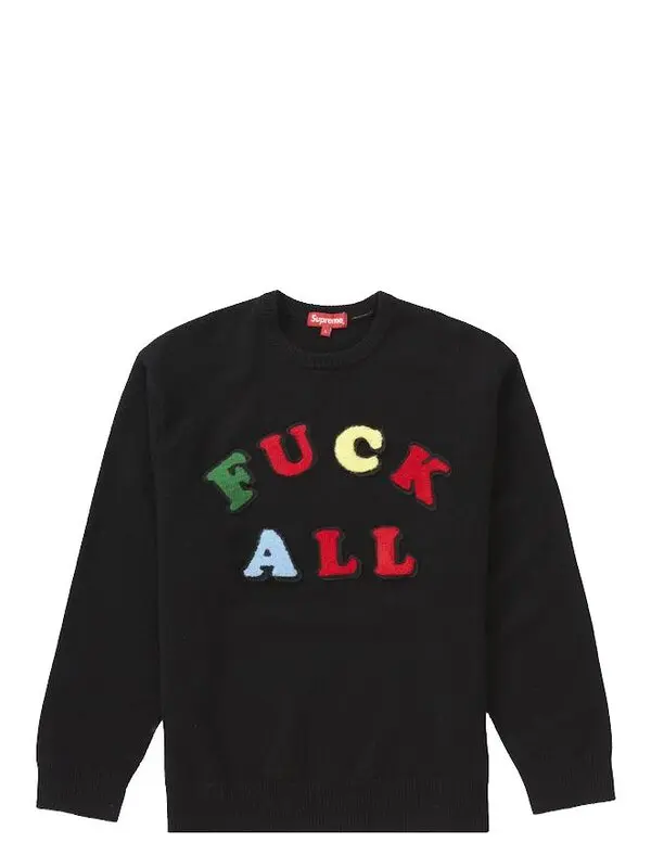 Supreme Jamie Reid Fuck All Sweater - Black