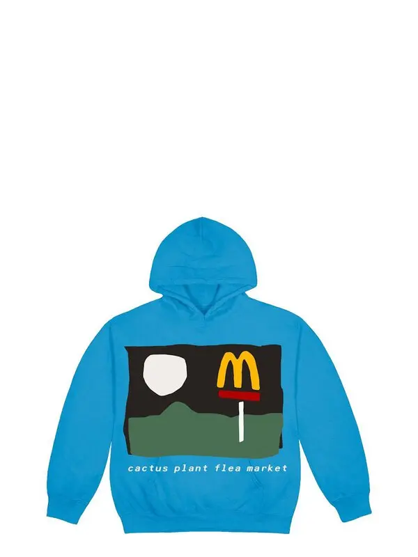 CACTUS PLANT FLEA MARKET X Mcdonald's 24/7 Hoodie - Blue Moon
