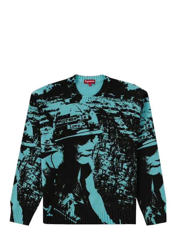 Supreme Is Love Sweater - Bright Teal