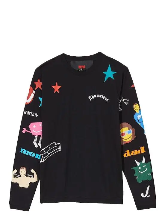 CACTUS PLANT FLEA MARKET X Marc Jacobs Tattoo Longsleeve T-shirt - Black